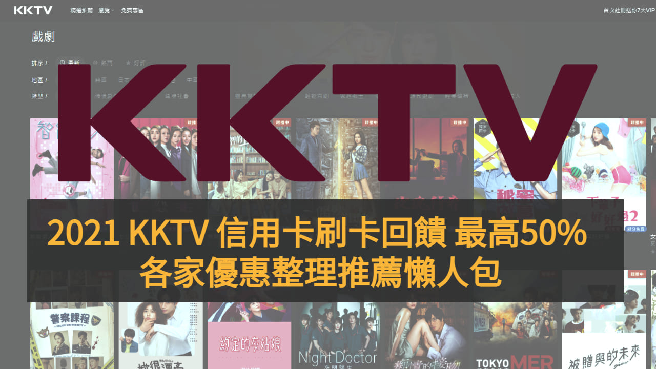 2021 KKTV 各家信用卡刷卡優惠回饋整理 最高50% - 17懶人包